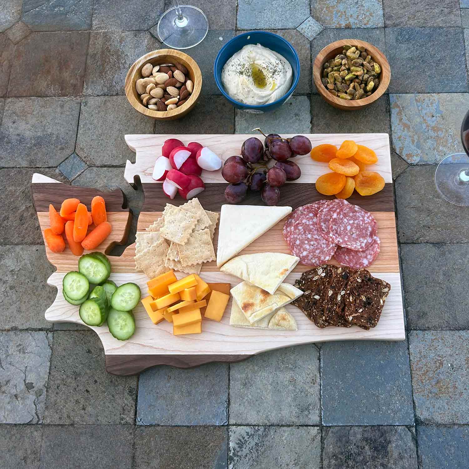 NW Wood Box Large WA State Charcuterie Board | Made In Washington