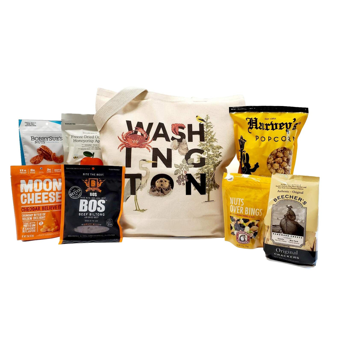 Washington Tote of Snacks | Made In Washington | Road Trip Snacks