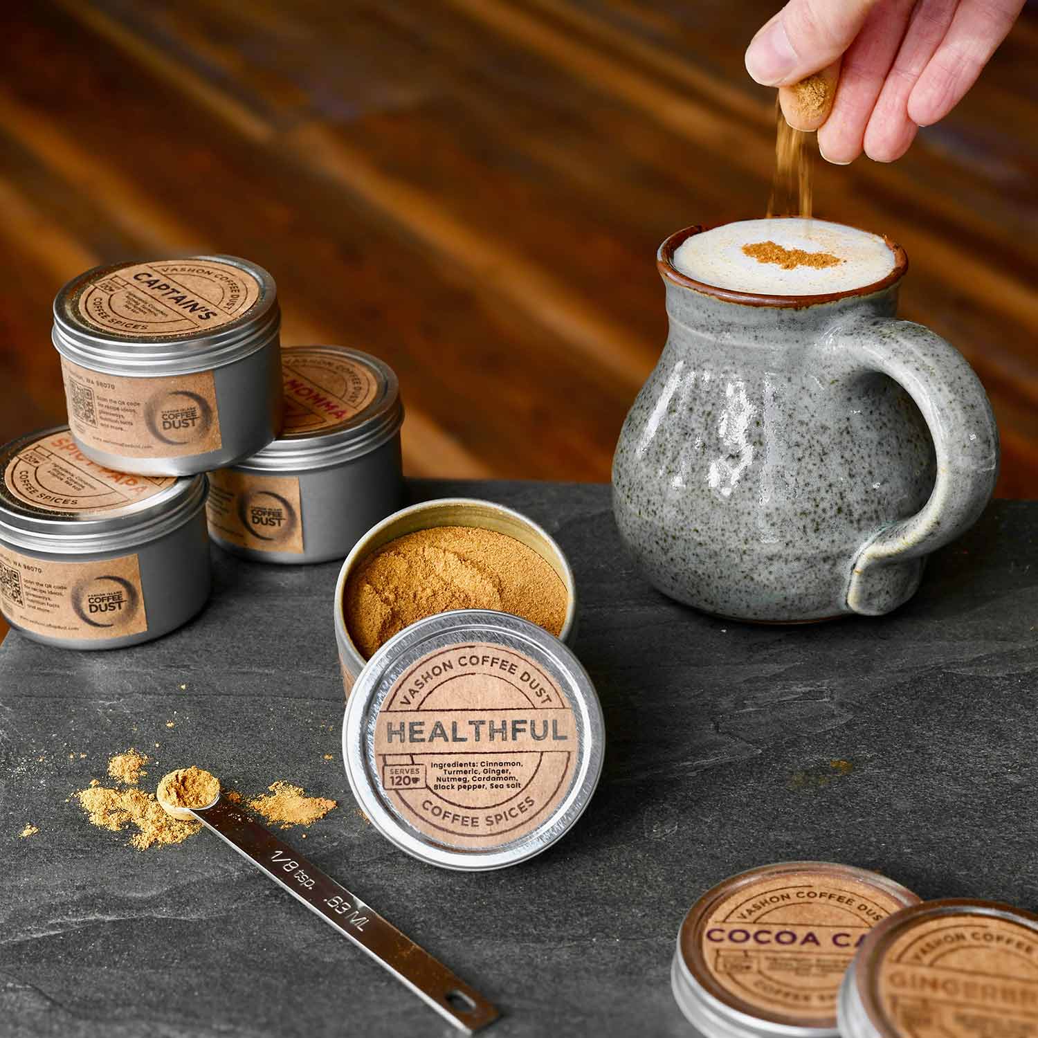 Vashon Island Coffee Dust Healthful | Made In Washington | Powder Tin