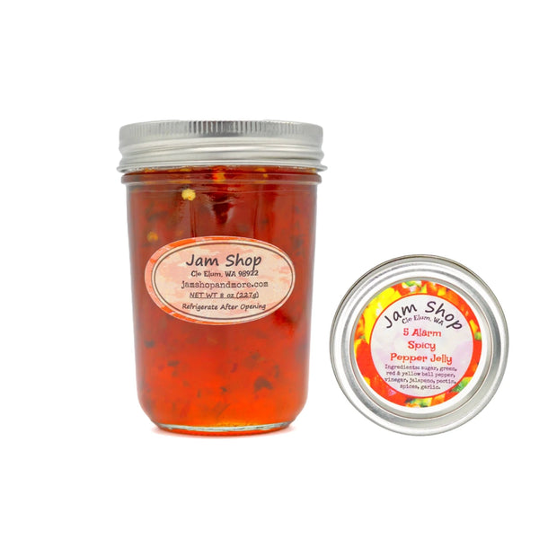 Jam Shop 5 Alarm Spicy Pepper Jelly | Made In Washington | Savory Jams